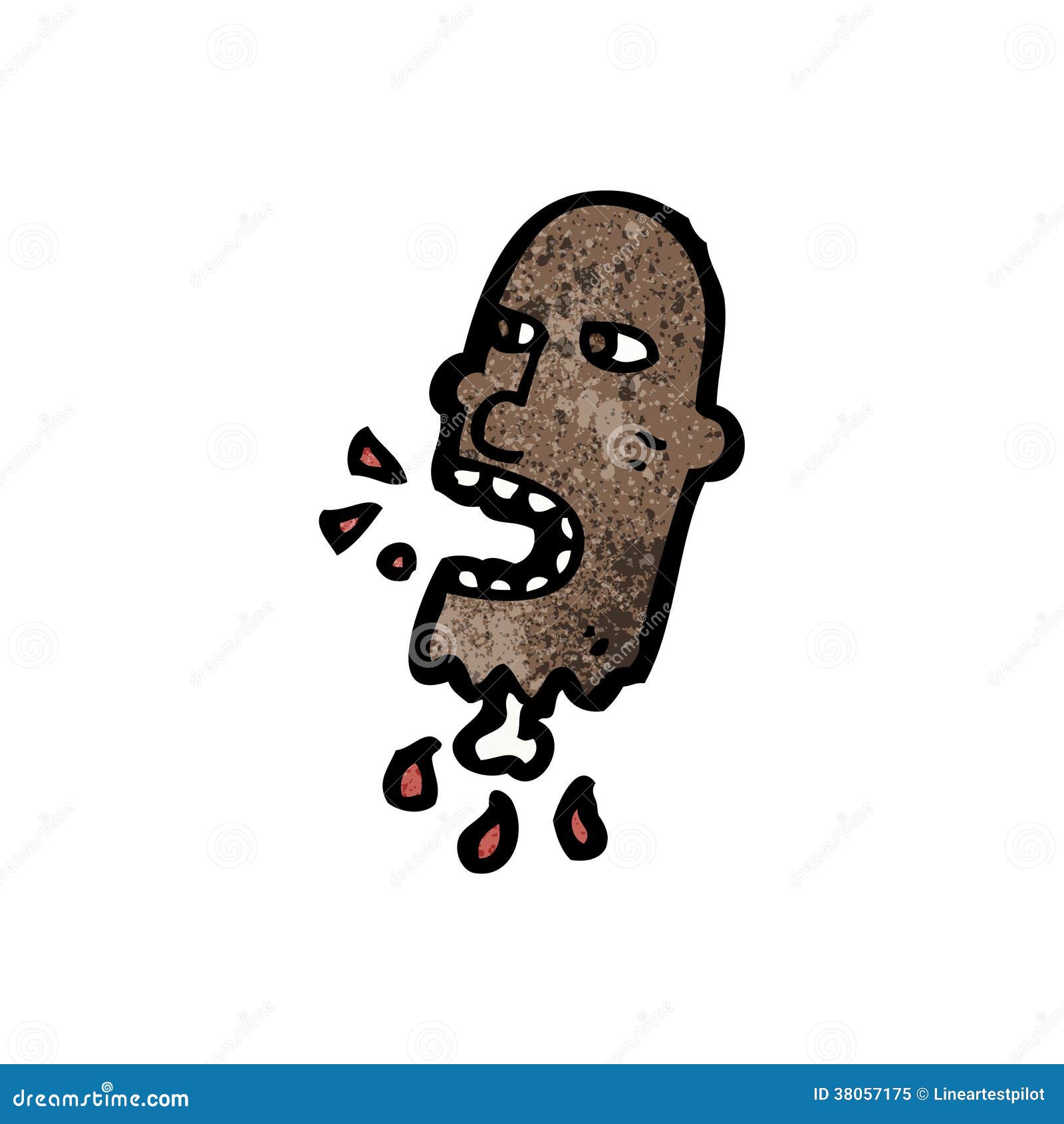Gross severed head cartoon stock vector. Illustration of halloween ...