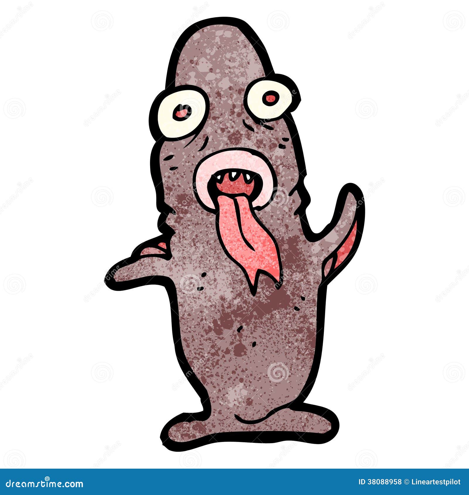 Gross ugly fish cartoon stock vector. Illustration of drawn - 38088958