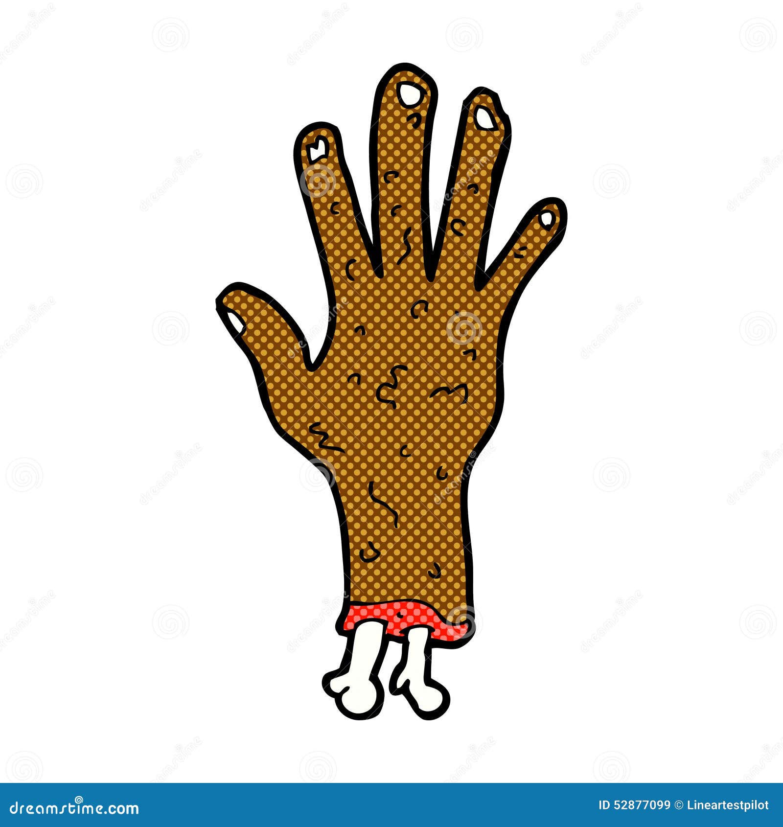 Gross Zombie Hand Comic Cartoon Stock Illustration - Illustration of ...