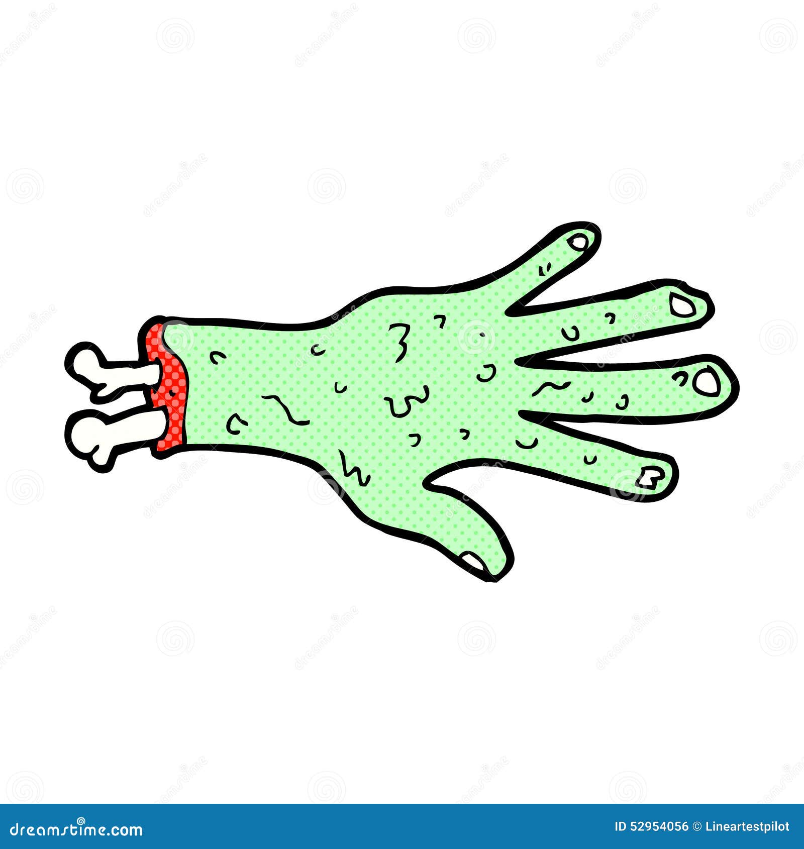 Gross Zombie Hand Comic Cartoon Stock Illustration - Illustration of ...