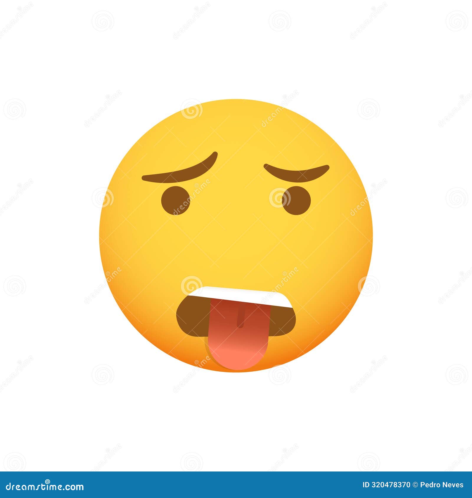 Grossed Out Emoticon. Vector Smiley. Emoji Icon. Disgusted Facial ...