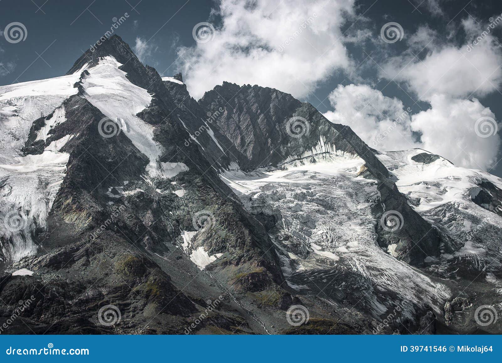 Grossglockner Summit in Austrian Alps Stock Photo - Image of alps ...