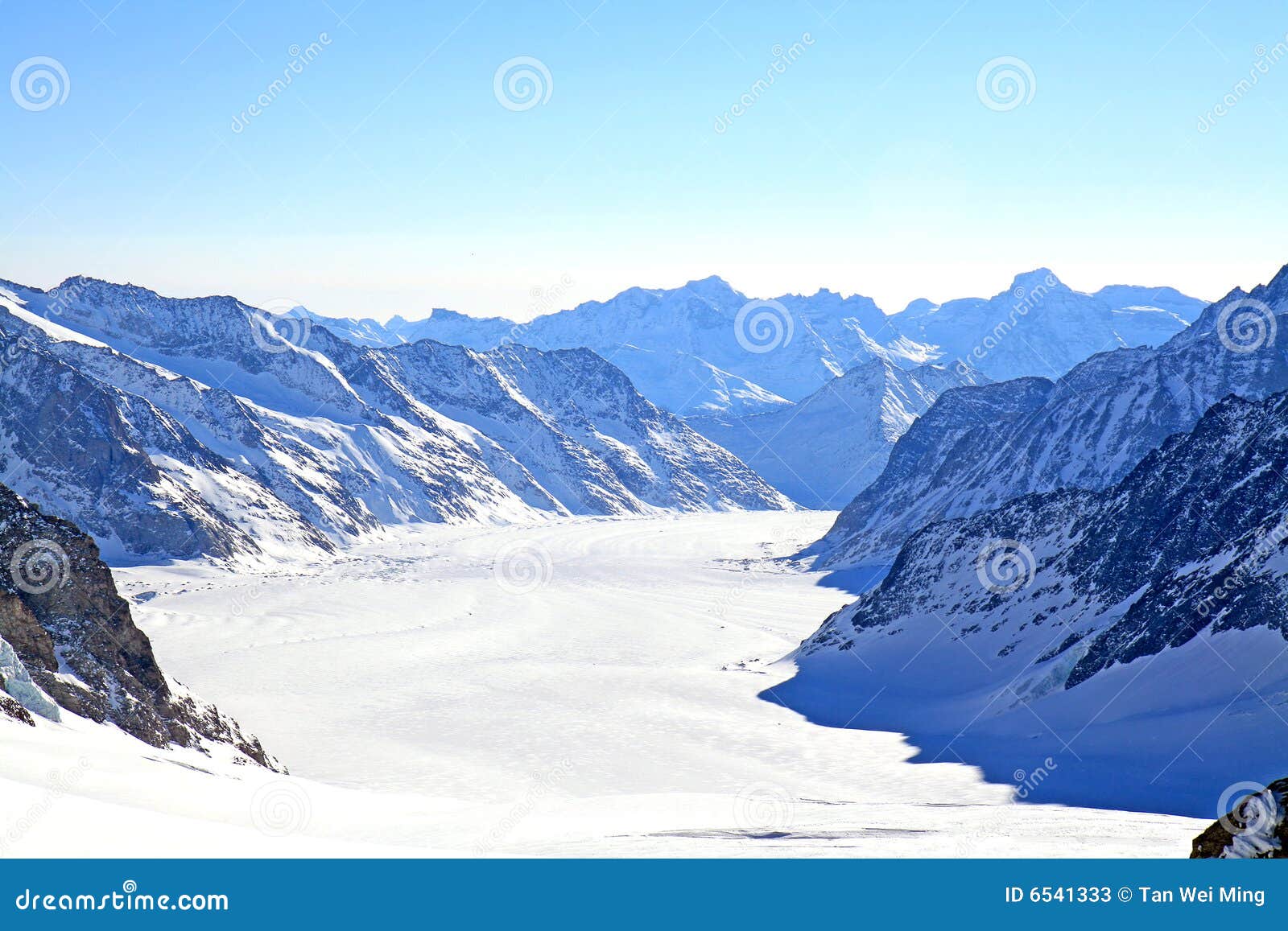 Grote Aletsch Gletsjer, Zwitserland Stock Afbeelding - Image of ...