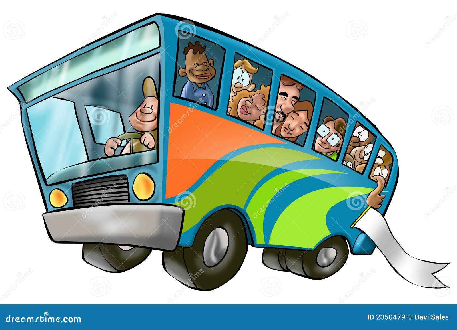 Grote bus stock illustratie. Illustration of buurt, passagier - 2350479