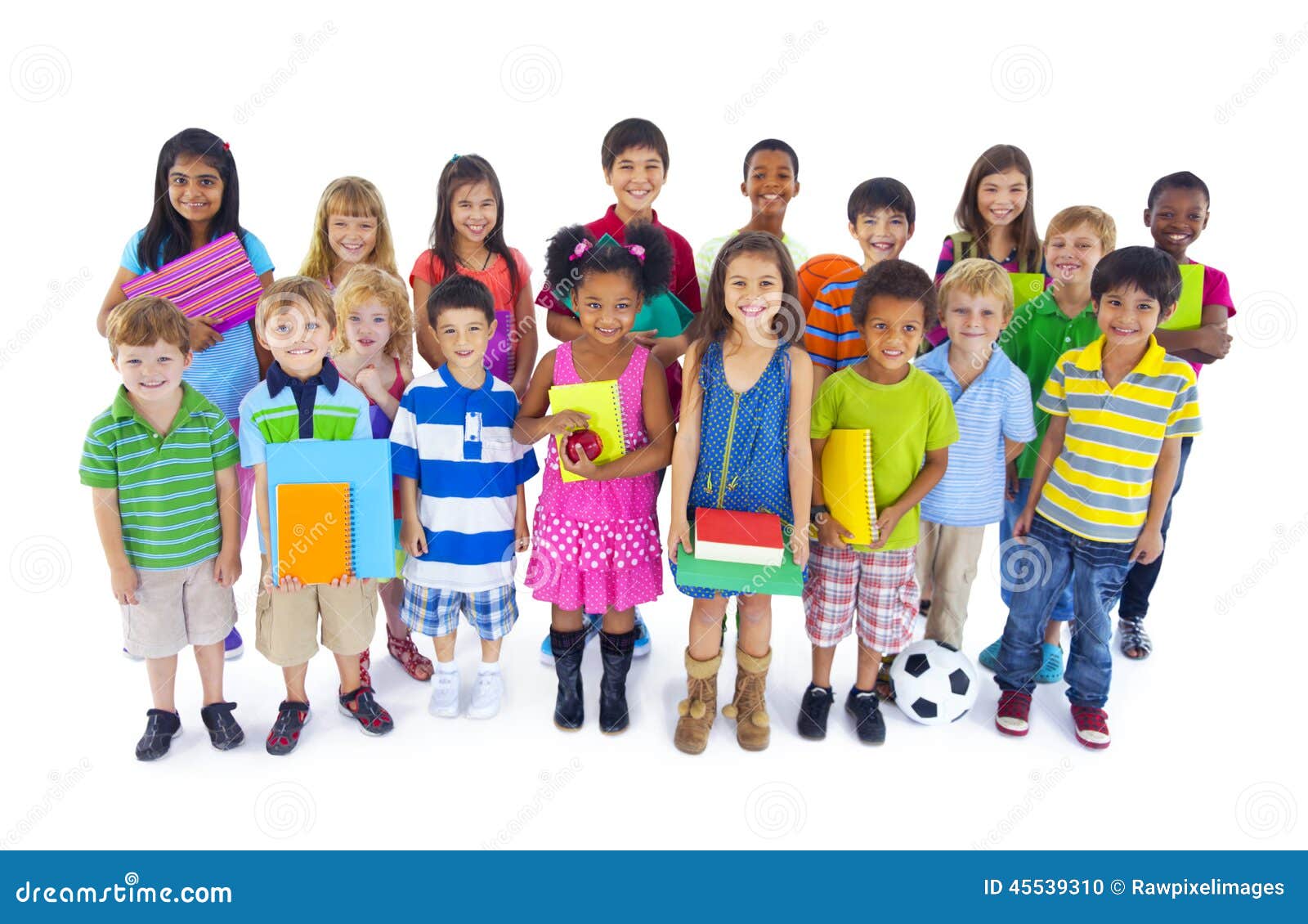 Grote Diverse Groep Kinderen Stock Foto - Image of etniciteit, gezichts ...