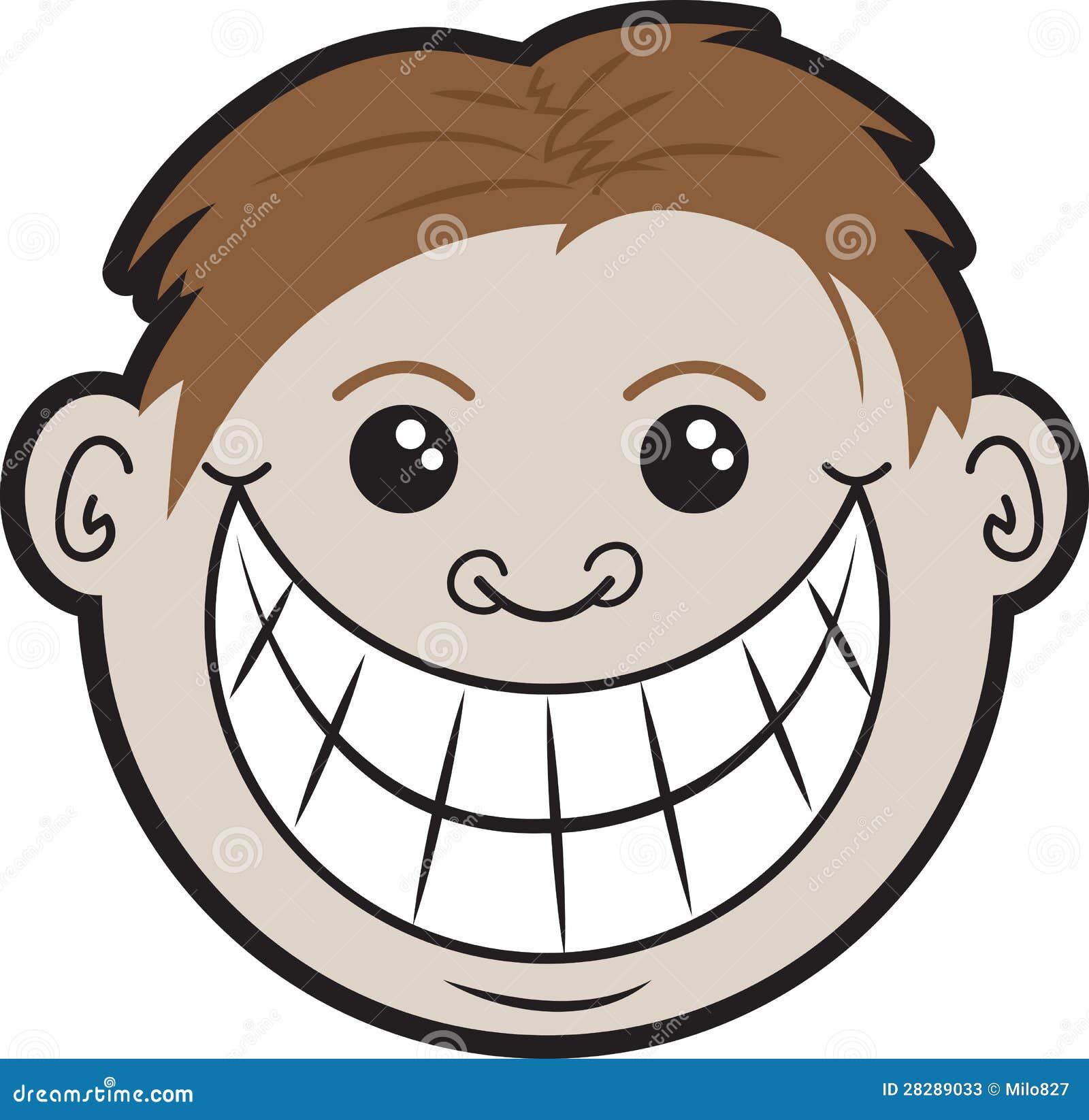 Grote glimlach vector illustratie. Illustration of persoon - 28289033