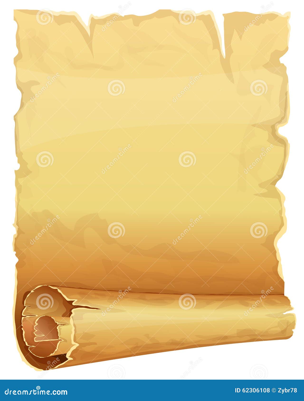 Grote Gouden Rol Van Perkament Vector Illustratie - Illustration of ...