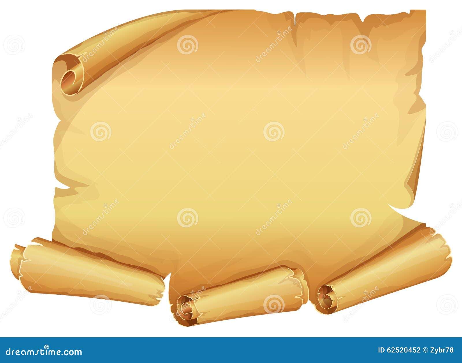 Grote Gouden Rol Van Perkament Vector Illustratie - Illustration of ...