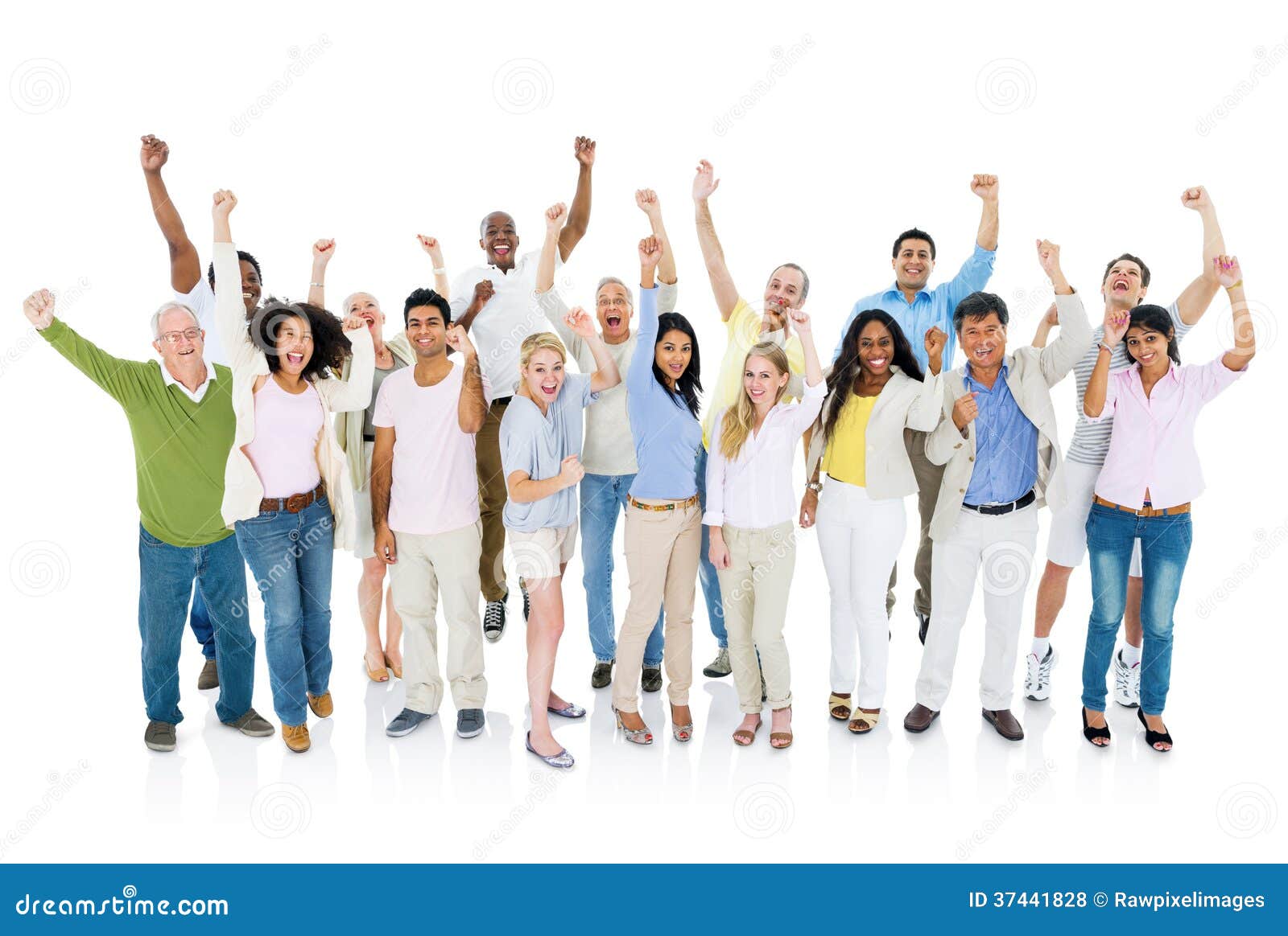 Grote Groep Diverse Mensen Die Samen Vieren Stock Foto - Image of ...