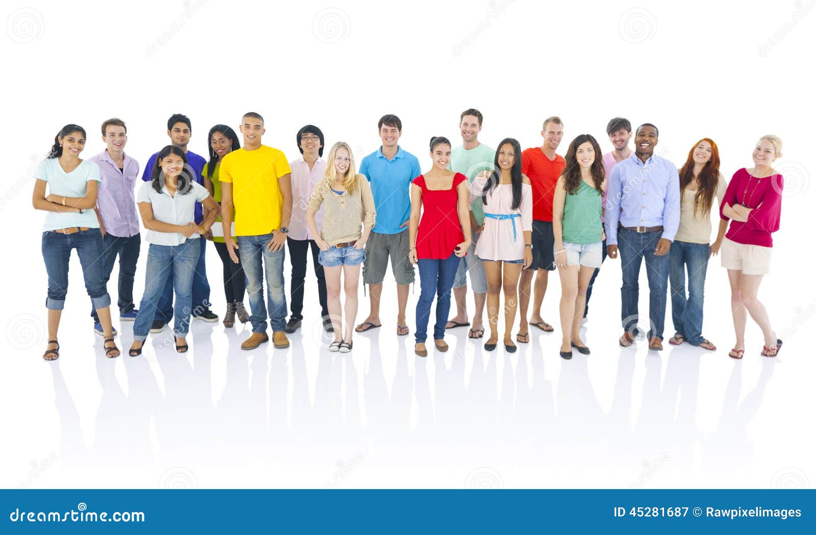 Grote Groep Multi-etnische Jongeren Stock Afbeelding - Image of ...