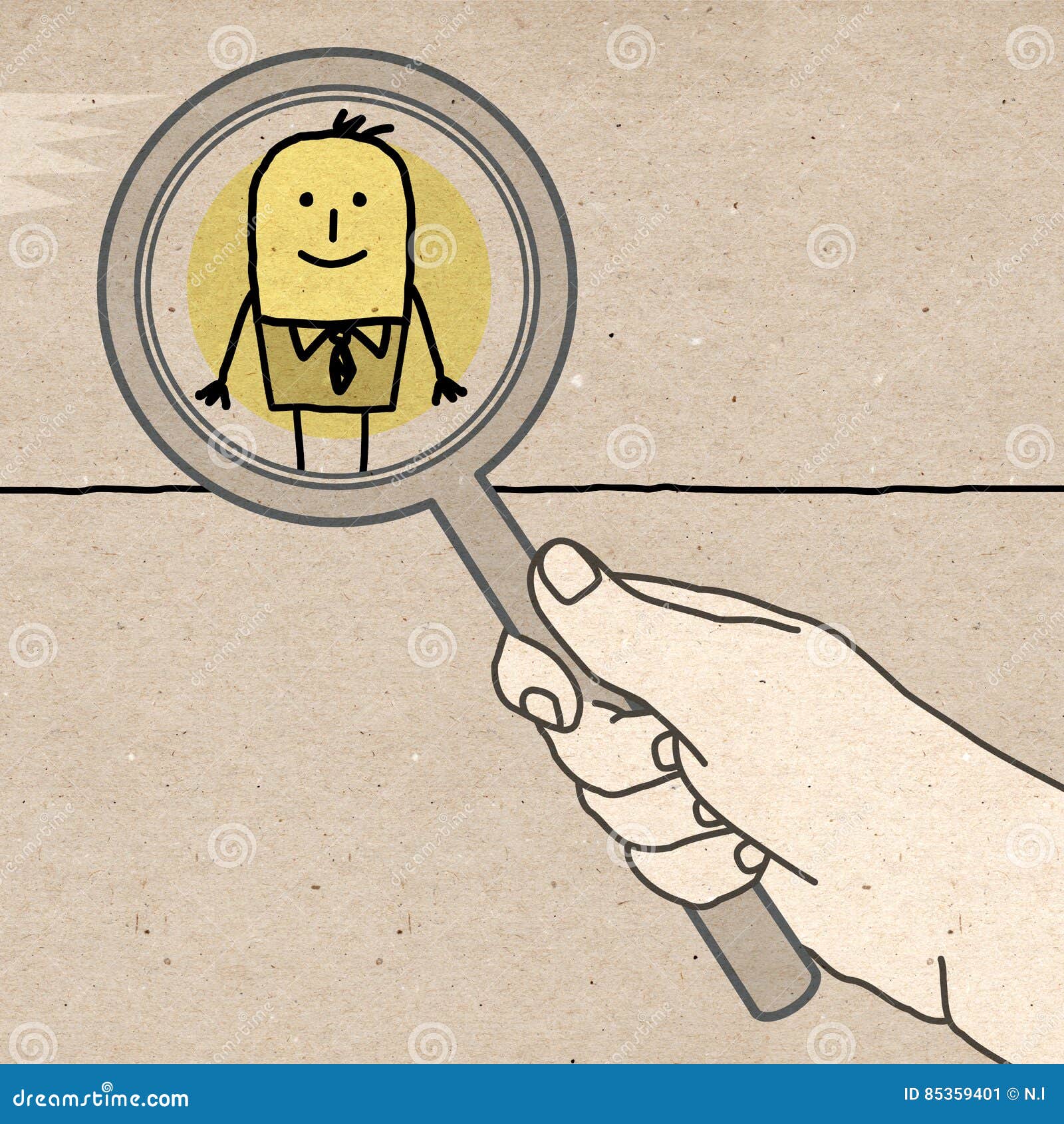 Grote Hand - Het Controleren En Het Overdrijven Stock Illustratie ...