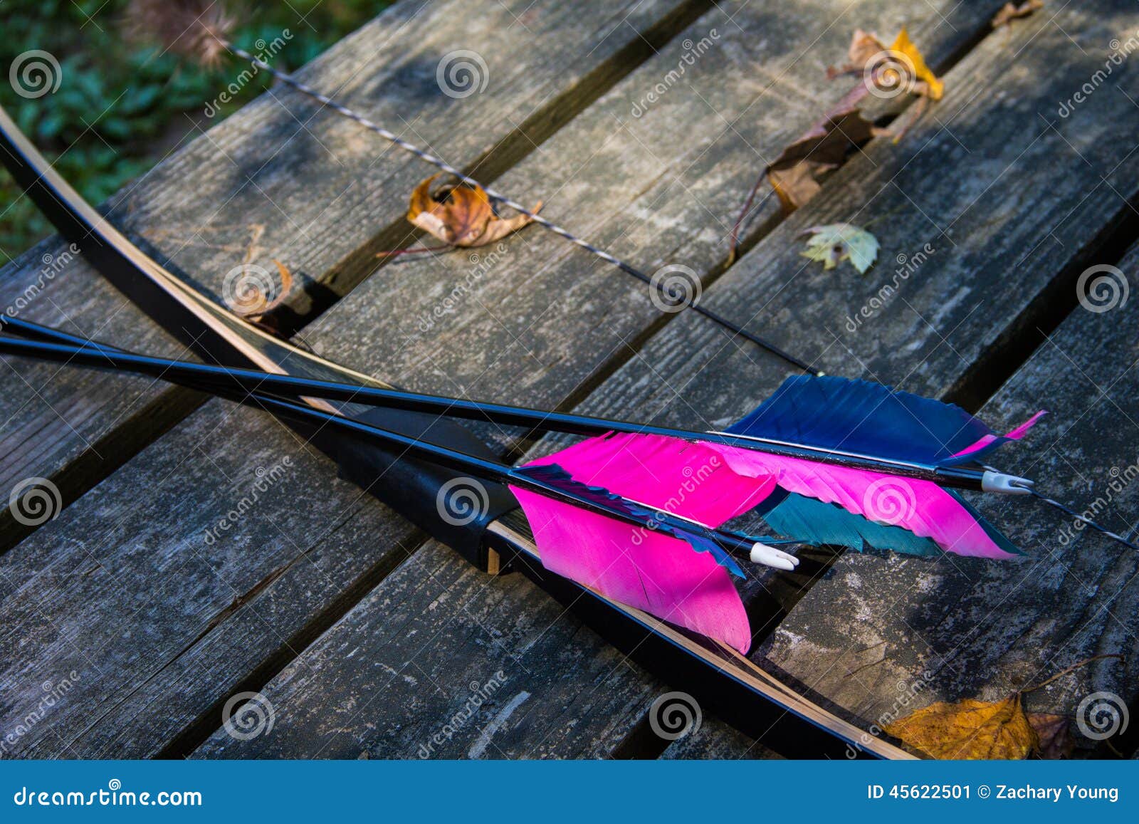 Grote handboog en Pijlen stock afbeelding. Image of wapen - 45622501