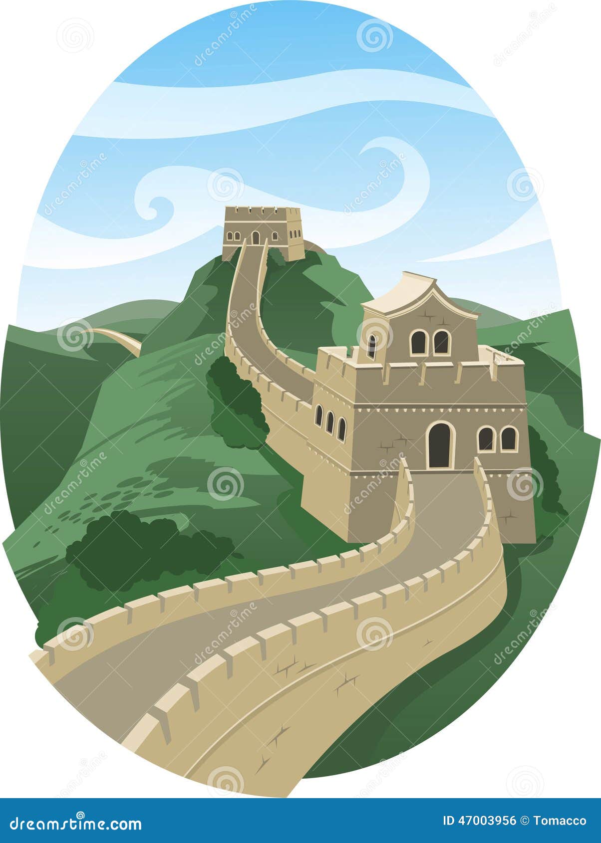 Grote muur van China stock illustratie. Illustration of beeld - 47003956