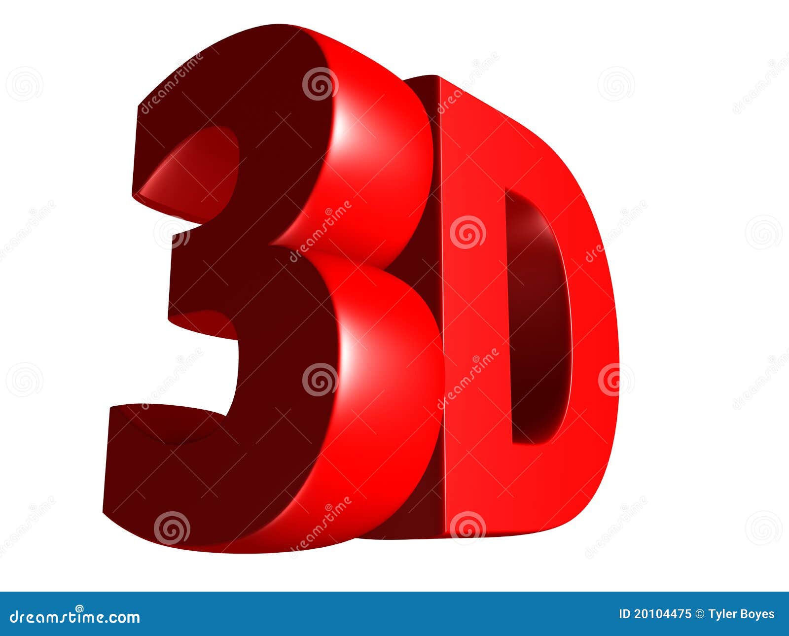 Grote rode 3D tekst stock illustratie. Illustration of teruggeven ...