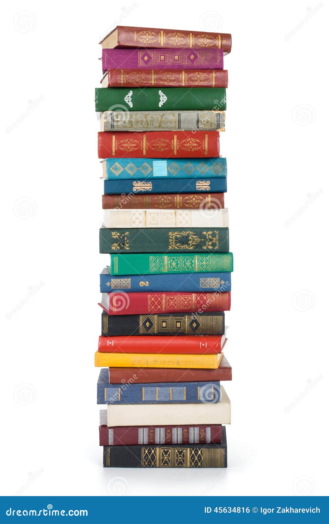 Grote stapel boeken stock illustratie. Illustration of gesloten - 45634816