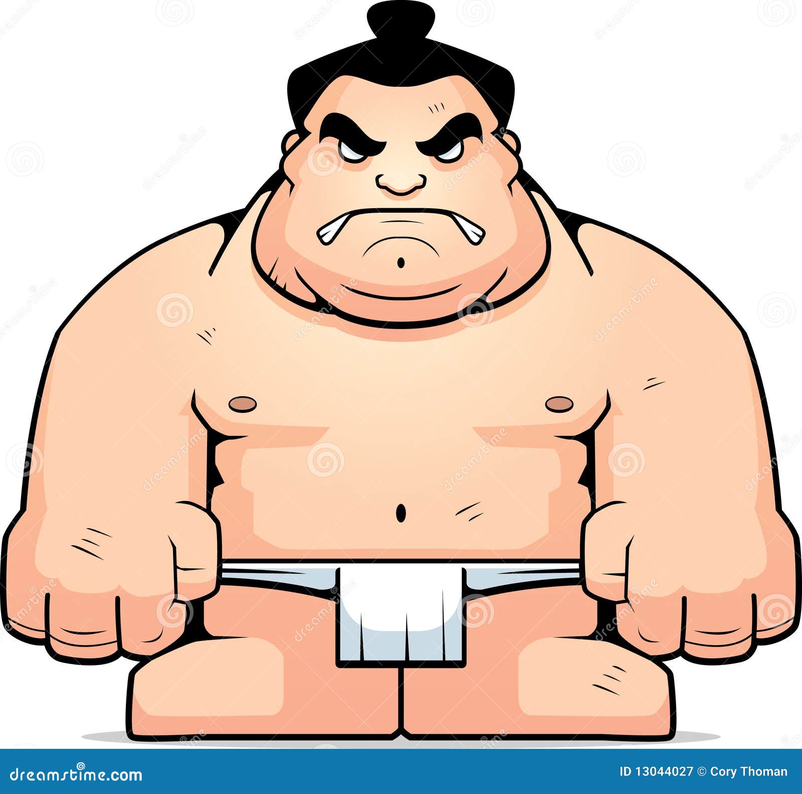 Grote Worstelaar Sumo vector illustratie. Illustration of atleet - 13044027