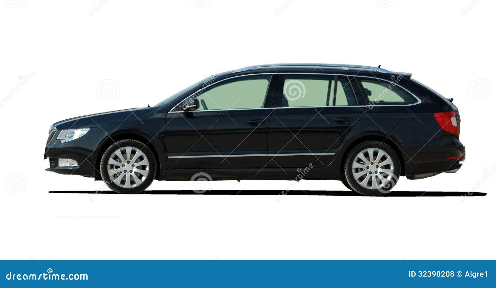 Grote zwarte stationcar stock foto. Image of efficiëntie - 32390208