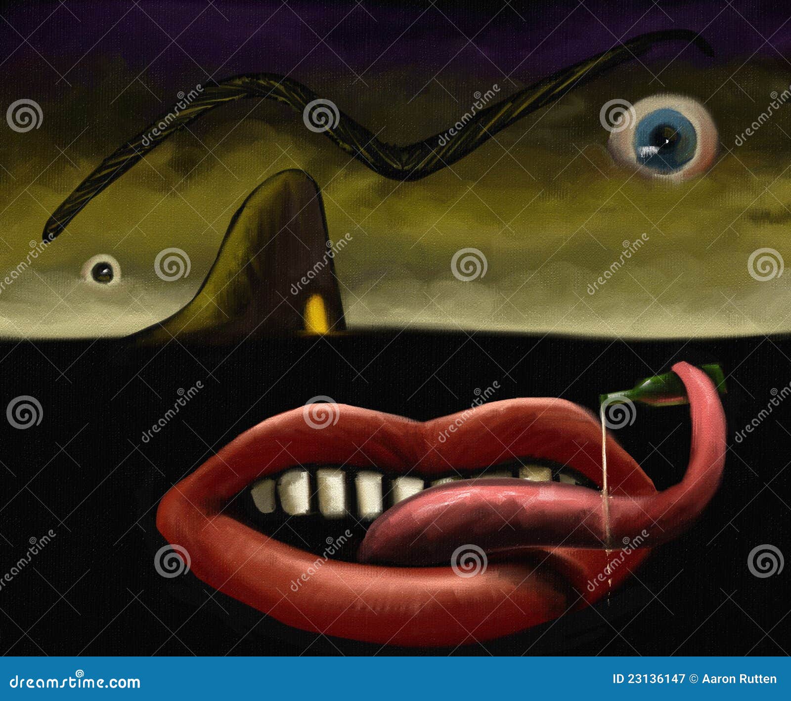 Digital Painting Of A Human Hybrid Mutant Creature Infested Concept Art ...