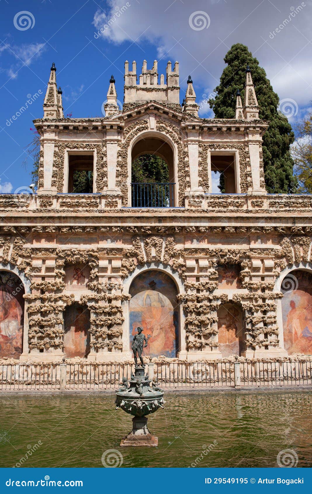 Grotesque Gallery in Real Alcazar of Seville Stock Image - Image of ...