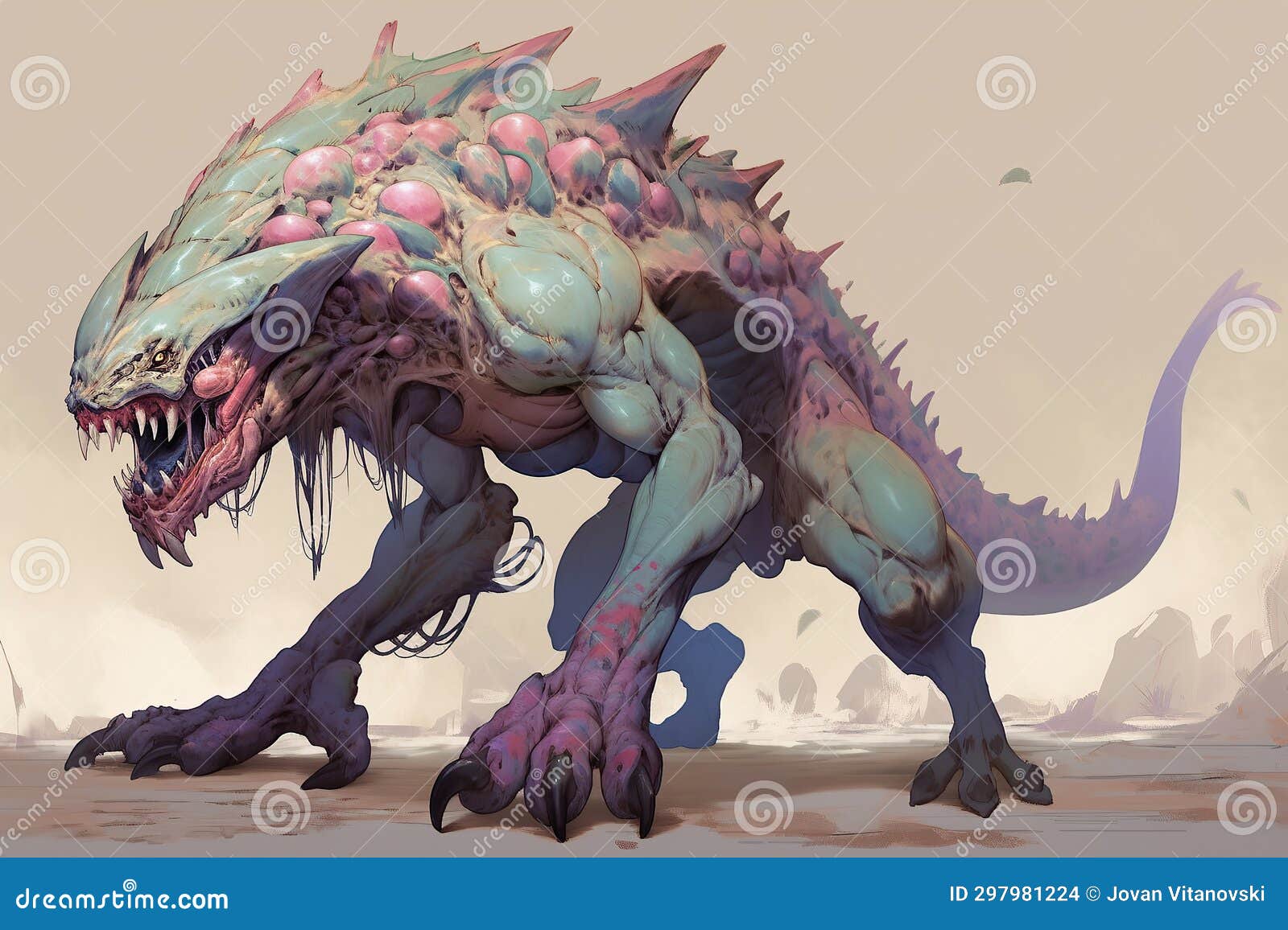 Grotesque Hybrid: 3d Shark-wyvern Render With Mechanical Realism ...