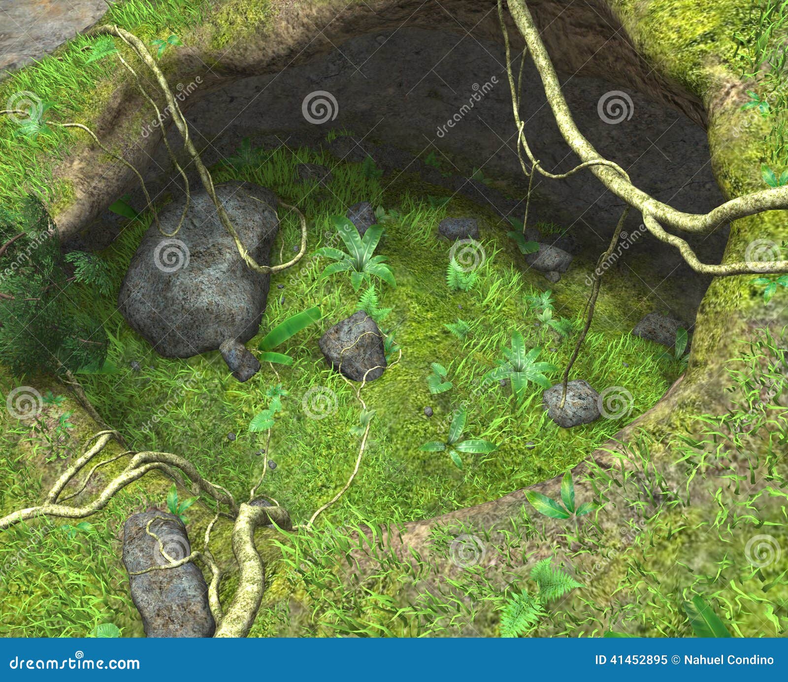 Grottan fotografering för bildbyråer. Bild av skog, liggande - 41452895