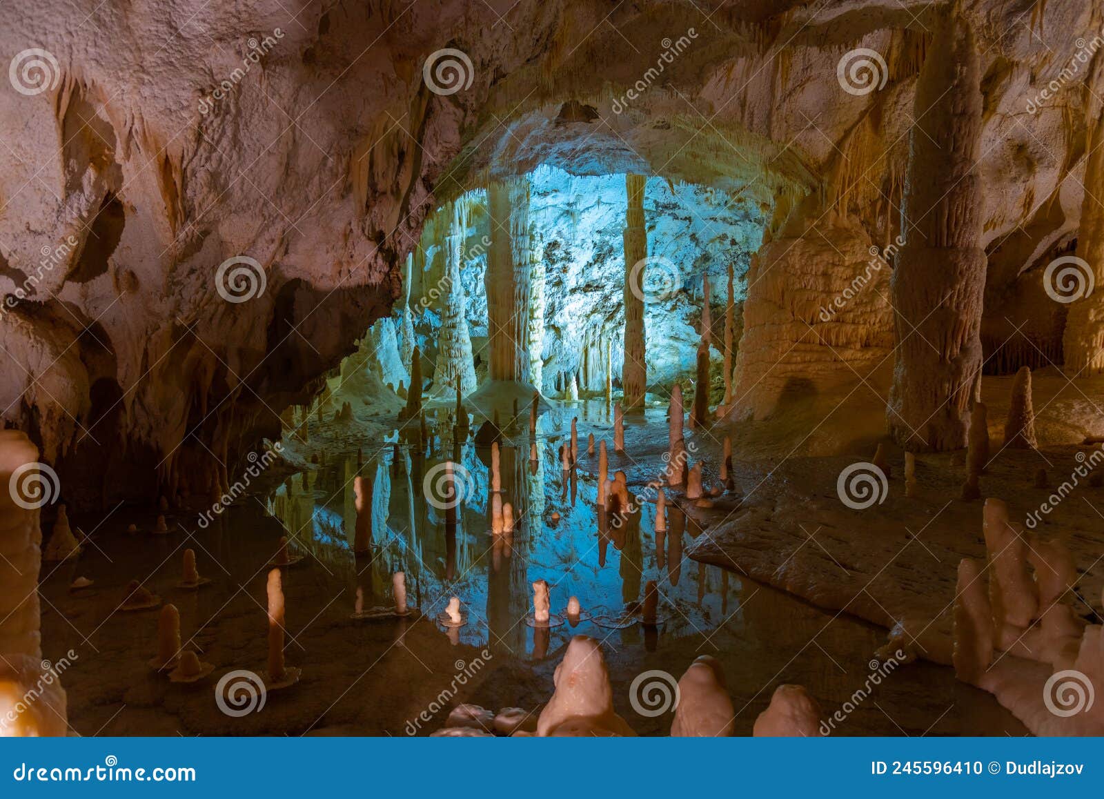 Grotte Di Frasassi Caves in Italy Stock Photo - Image of speleology ...