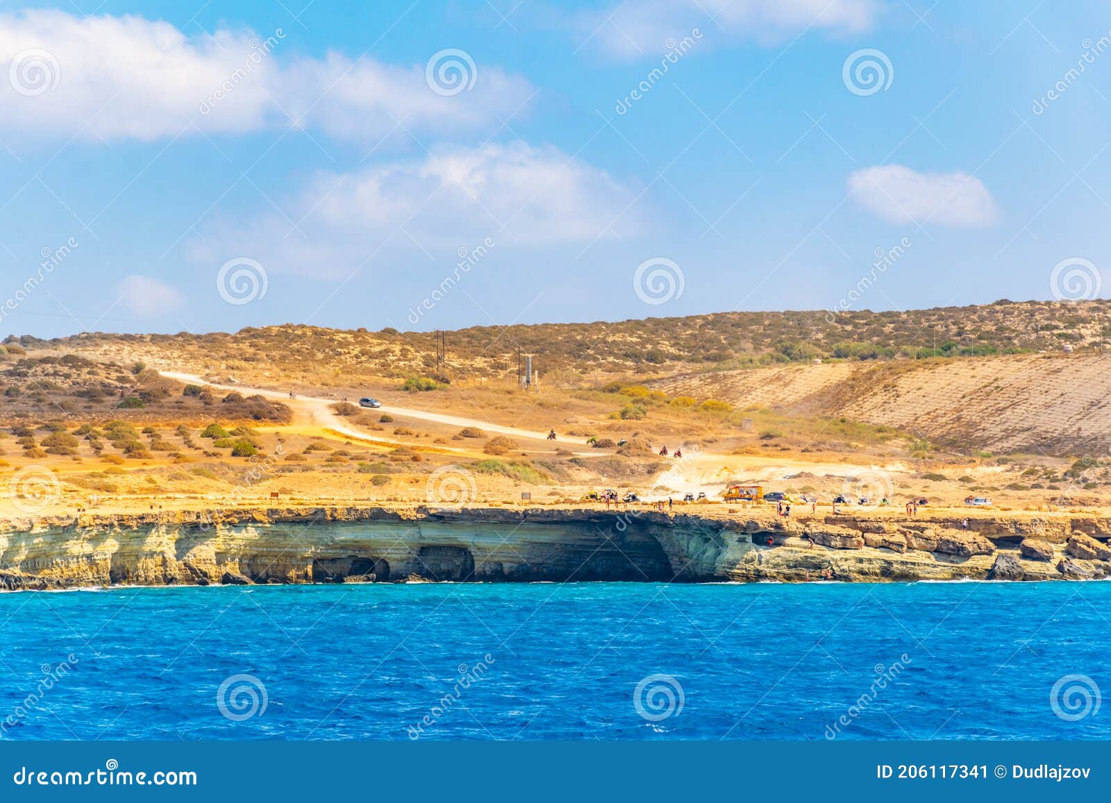 Grottes Marines Au Greco De Cap à Chypre Du Sud-est Image stock - Image ...