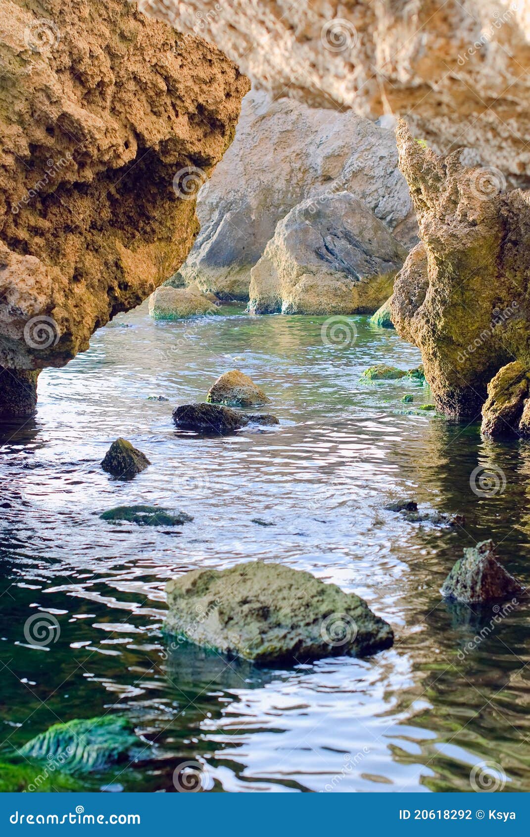 Grotto stock photo. Image of foam, littoral, arch, cliff - 20618292