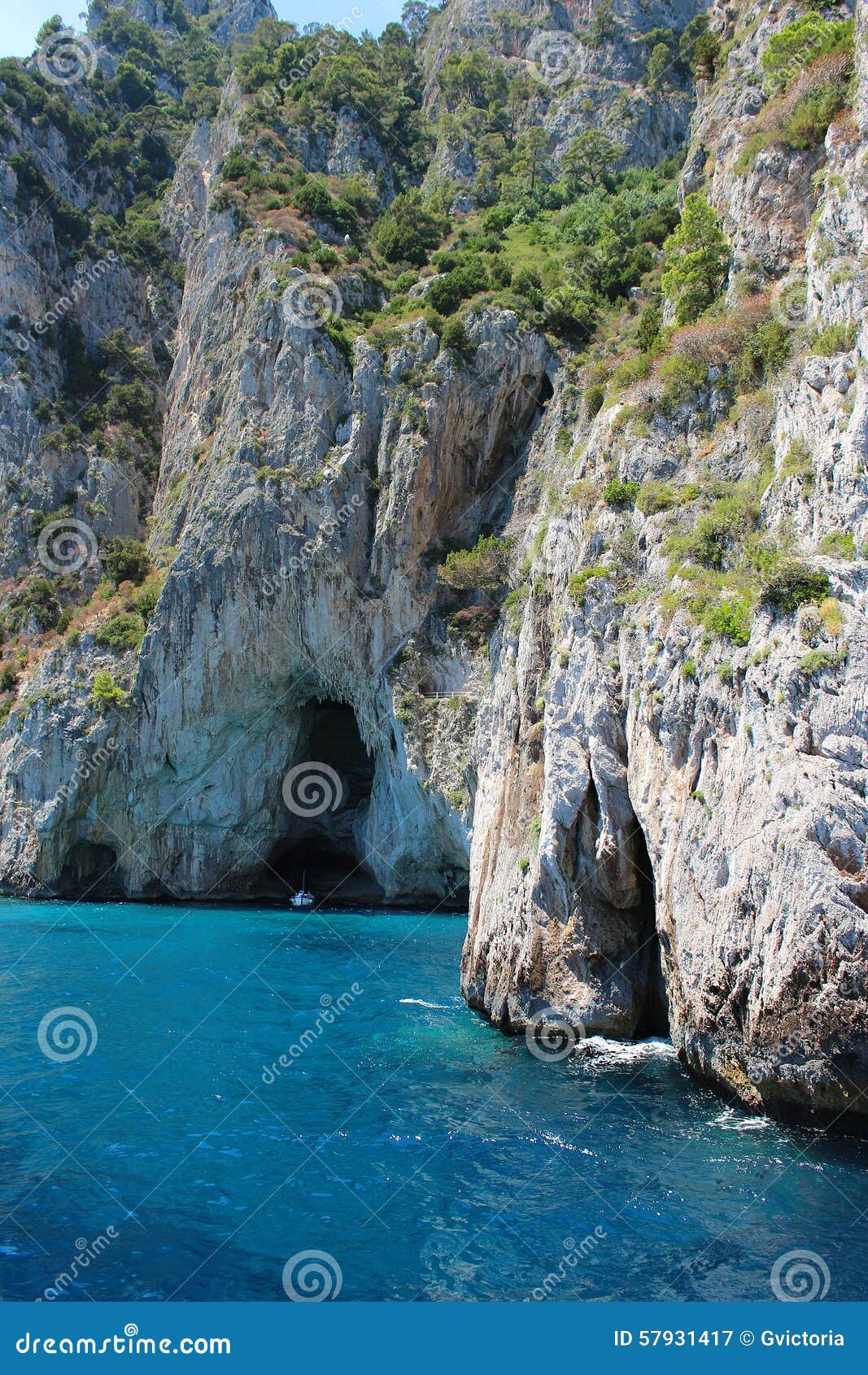 Grotto in Capri stock image. Image of grotto, limestone - 57931417
