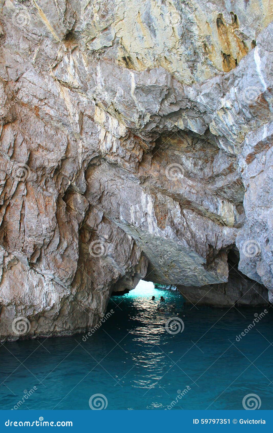 Grotto in Capri stock image. Image of mediterranean, limestone - 59797351