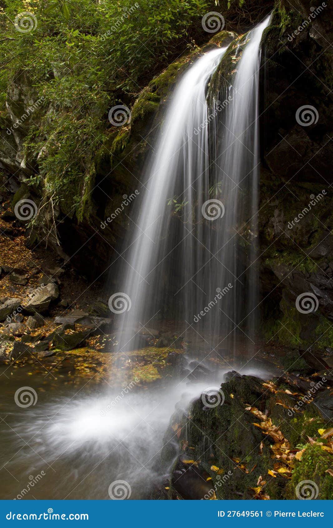 Grotto Falls in Great Smoky Mountains NP Stock Image - Image of great ...