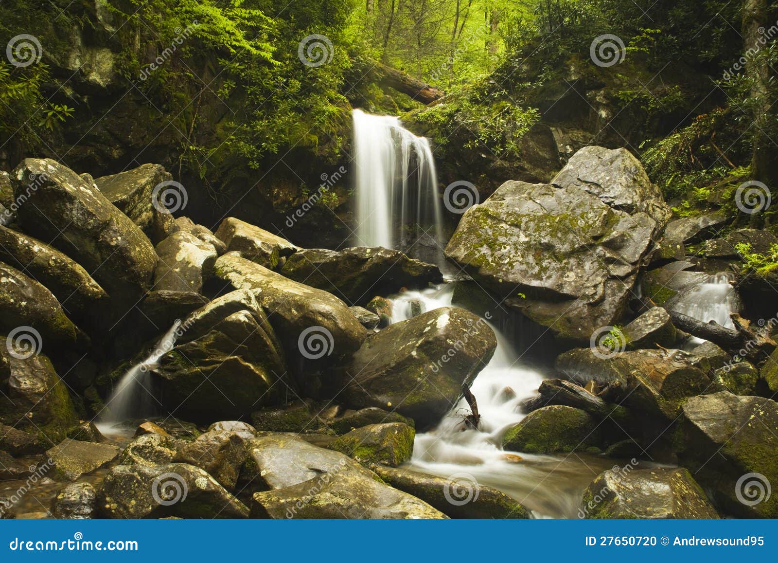 Grotto Falls - Smoky Mountains Stock Photo - Image of beauty, flowing ...