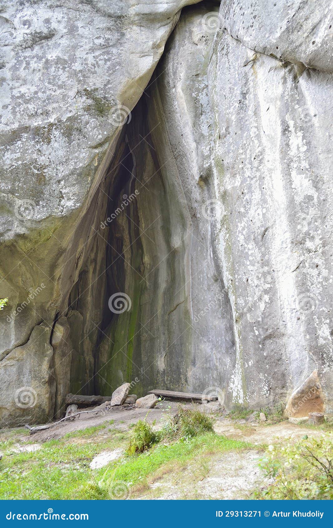 Grotto in rock stock image. Image of mountains, gray - 29313271