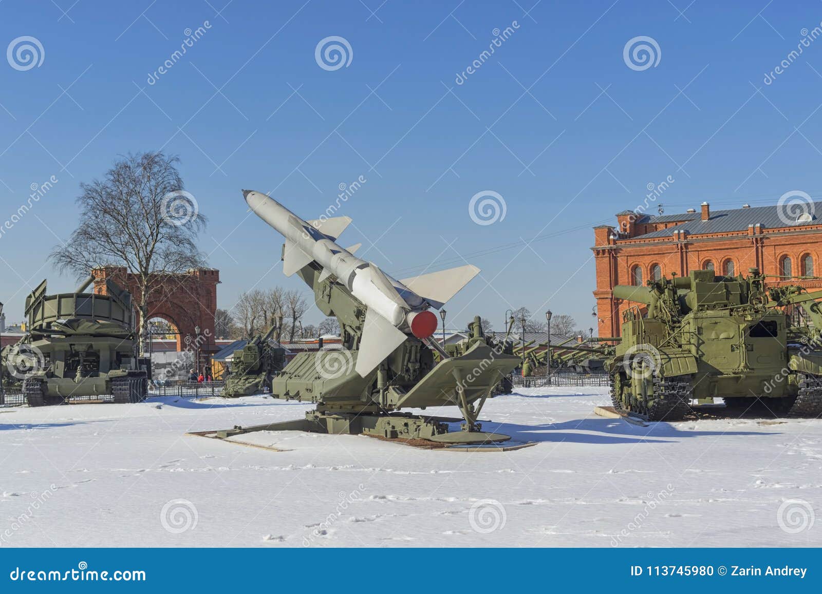 Ground-based Rocket Launcher for Defeating Flying Targets Stock Photo ...