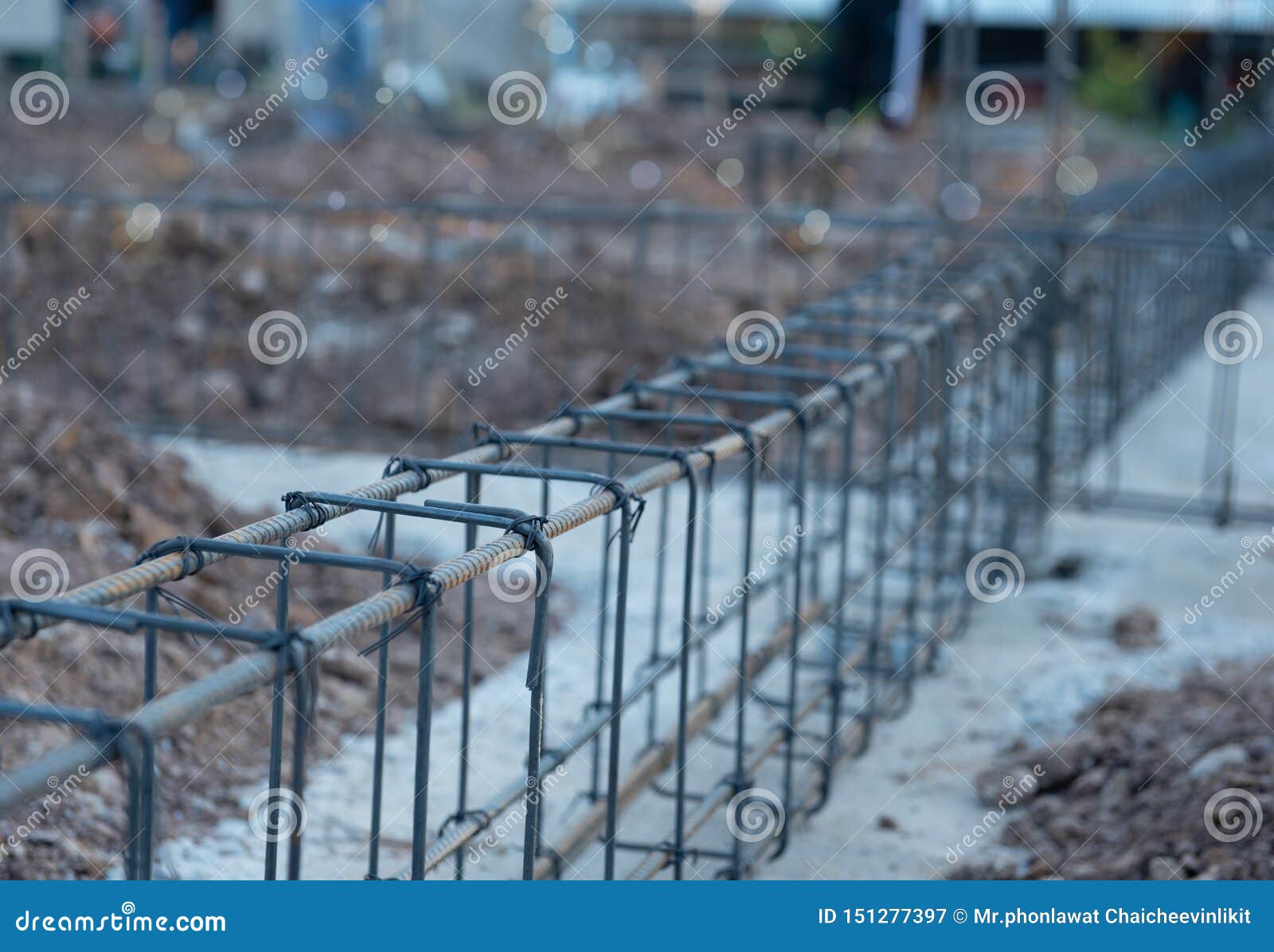 Ground Beam of Structure Building Stock Image - Image of round, ground ...