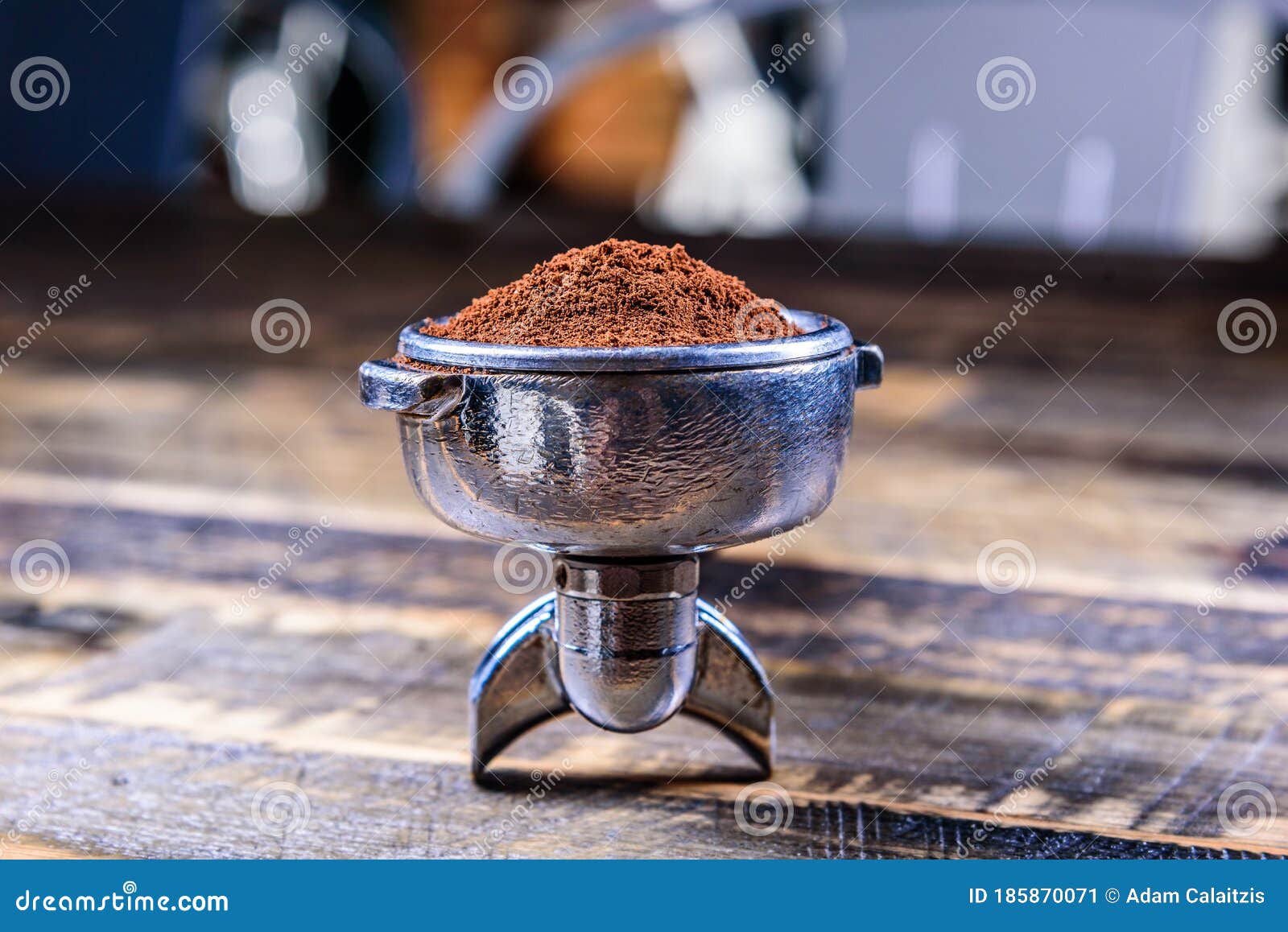 Coffee Machine Filter Holder Stock Image - Image of espresso, grinder ...