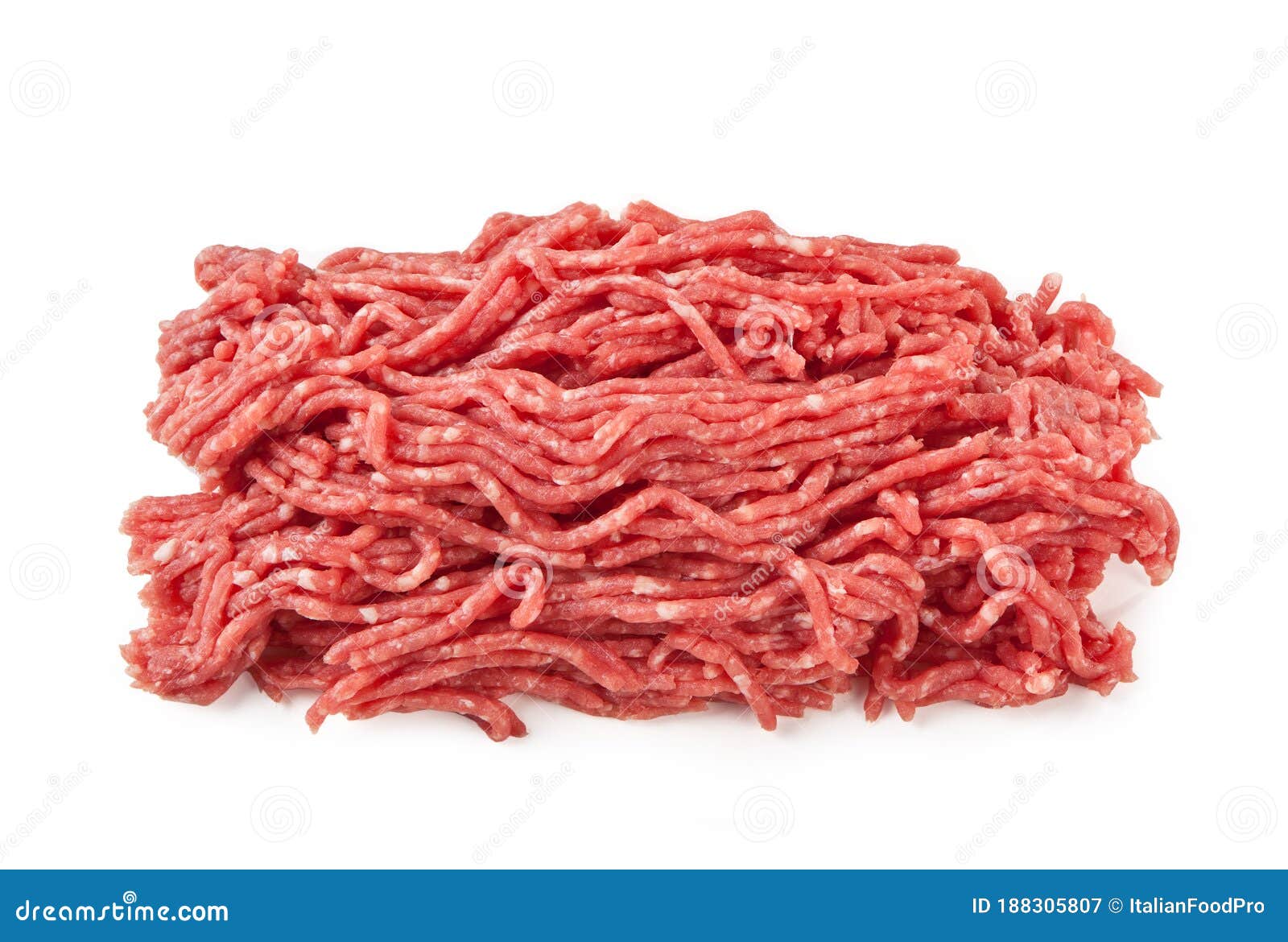 Ground Beef Isolated on White Background Stock Image - Image of protein ...