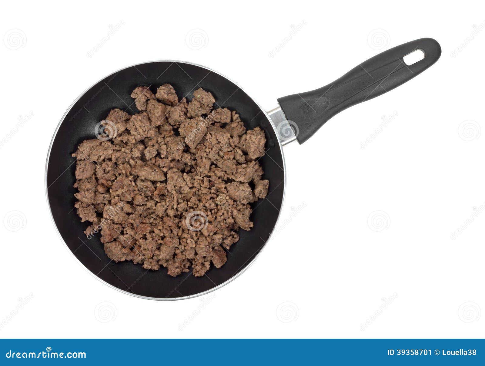 Ground Beef in Pan Cooked Top View Stock Image - Image of food, meat ...