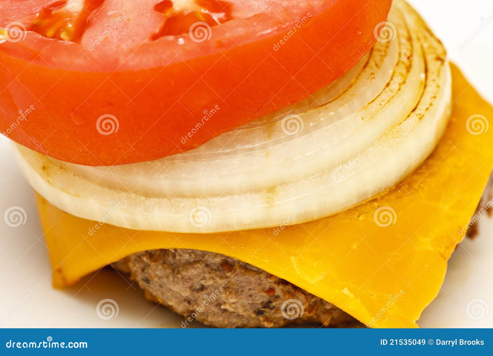 Ground Beef Patty with Cheese Stock Image - Image of fries, vegetable ...