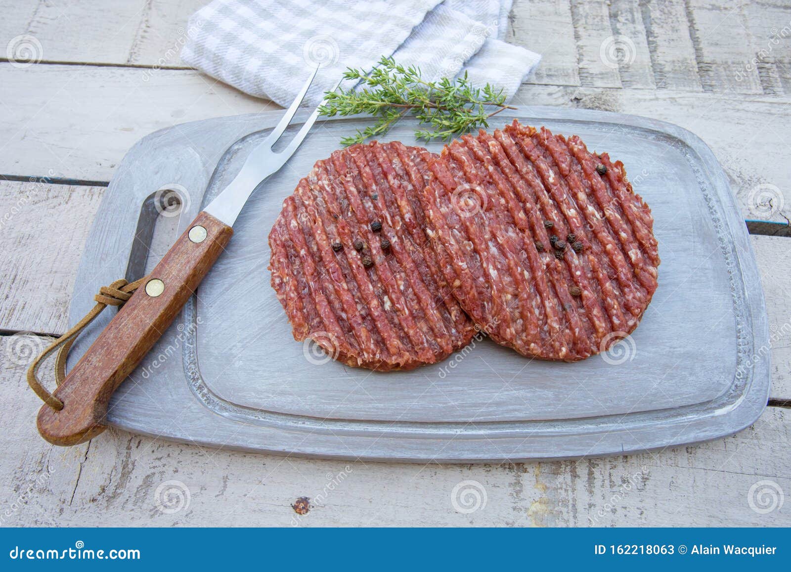 Ground beef steak stock image. Image of cutting, hamburger - 162218063