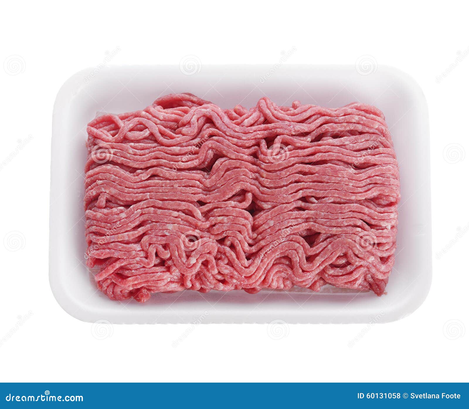 Ground Beef in a White Tray Stock Photo - Image of grocery, ground ...