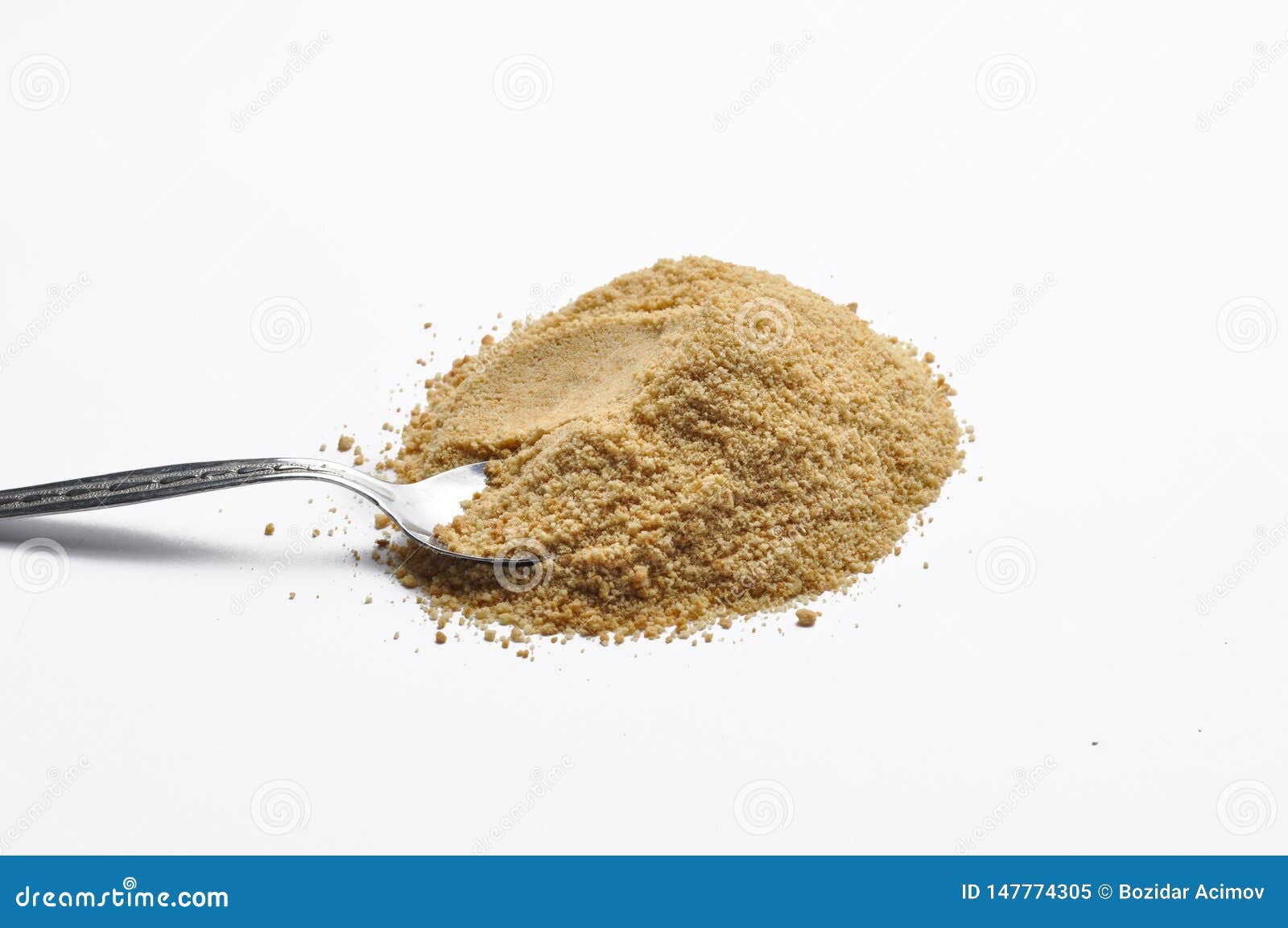 Ground Biscuits on White Background.Copy Space Stock Image - Image of ...