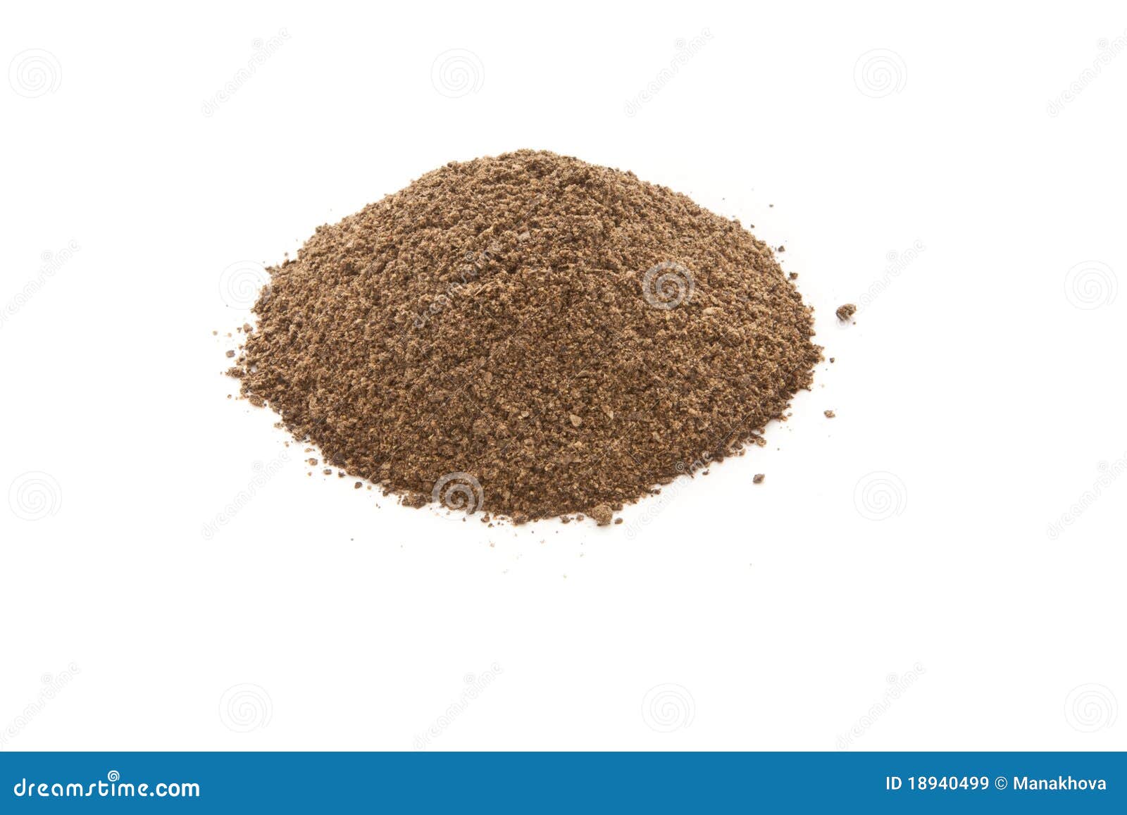 Ground Black Pepper. Isolated on White Stock Image - Image of ...