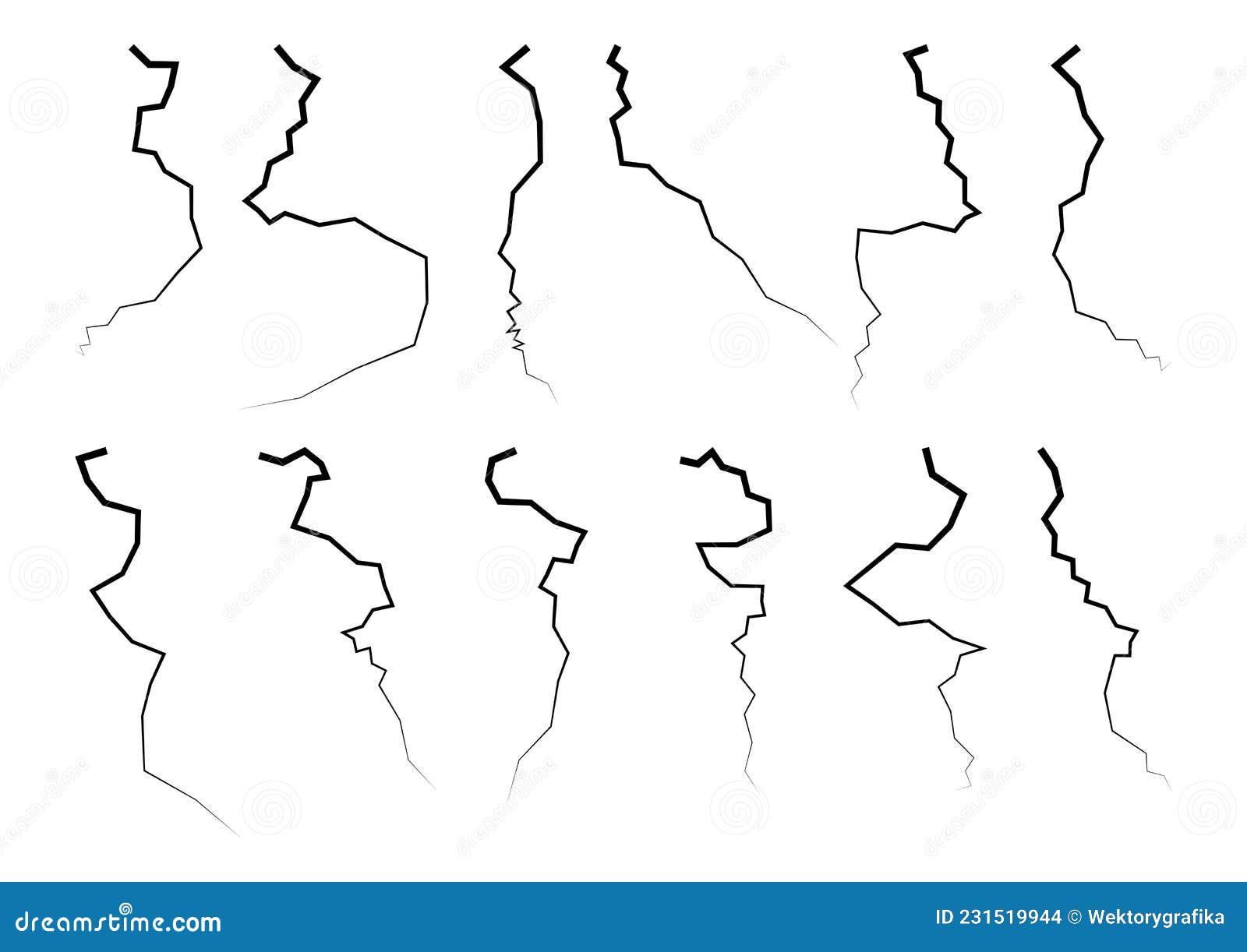 Ground Cracks, Breaks On Land Surface From Earthquake Isolated On White ...