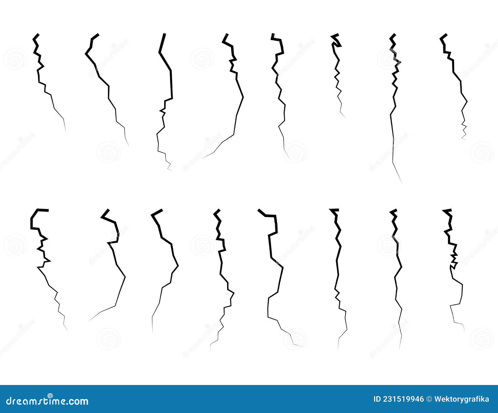 Ground Cracks, Breaks On Land Surface From Earthquake Isolated On White ...