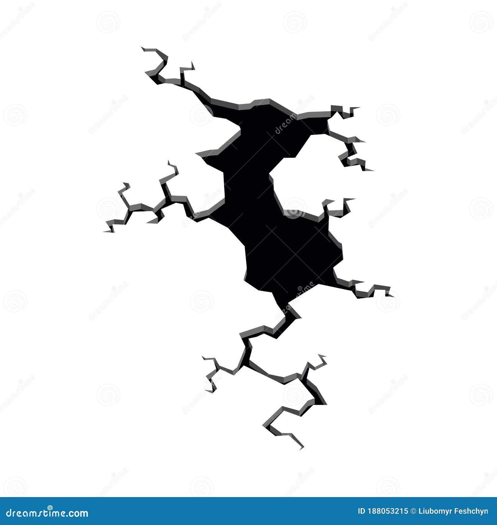 Earthquake Crack. Hole In Ground With Cracking And Earth Destruction ...