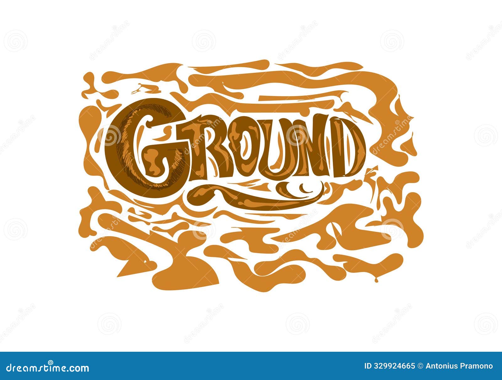 GROUND Doodle Text Art Style Stock Vector - Illustration of vector ...