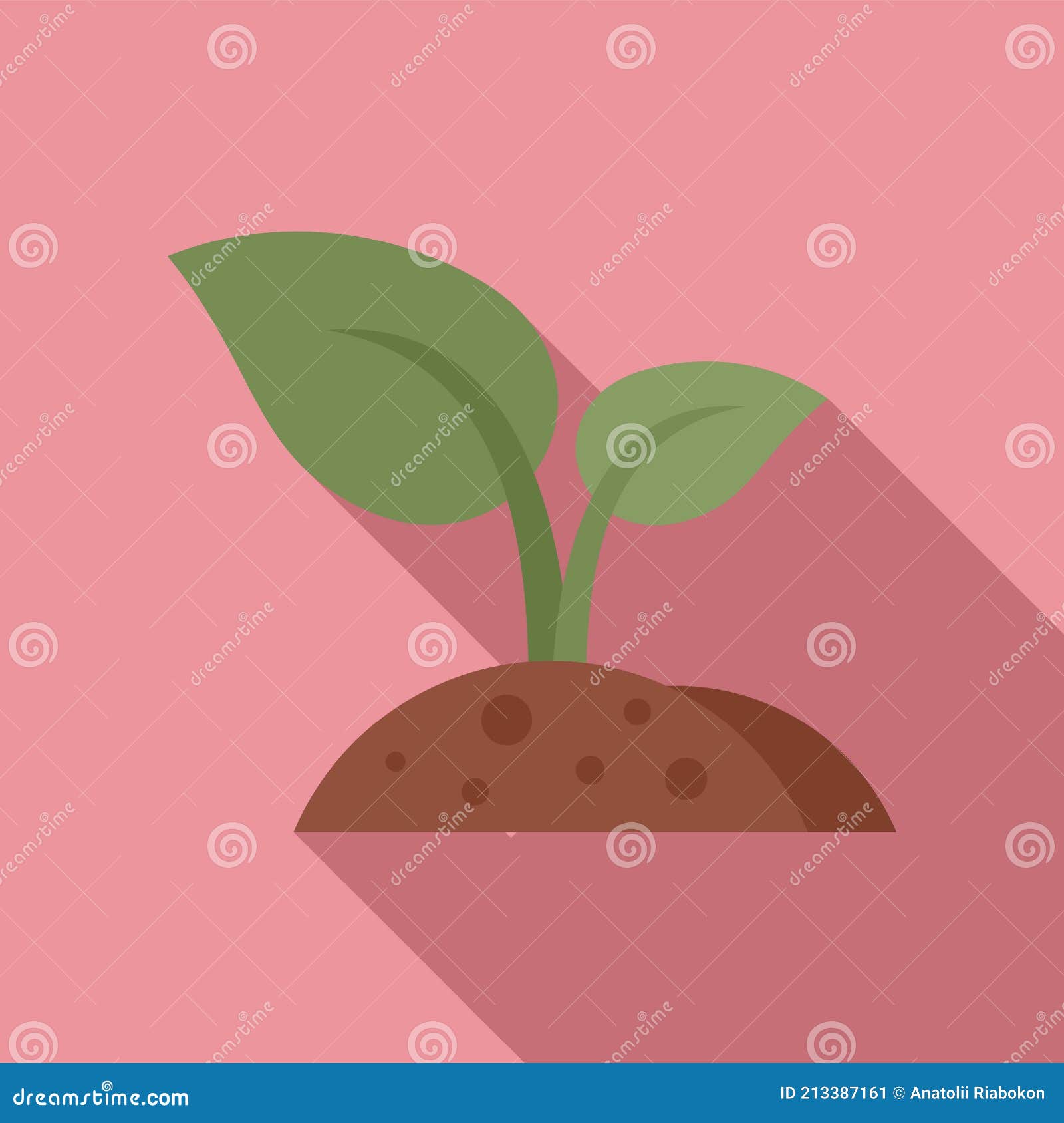 Ground Farm Plant Icon, Flat Style Stock Vector - Illustration of ...