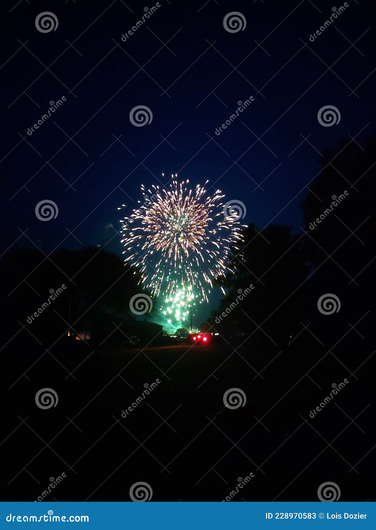 Ground Fireworks Against Night Sky Stock Image - Image of sparkler ...