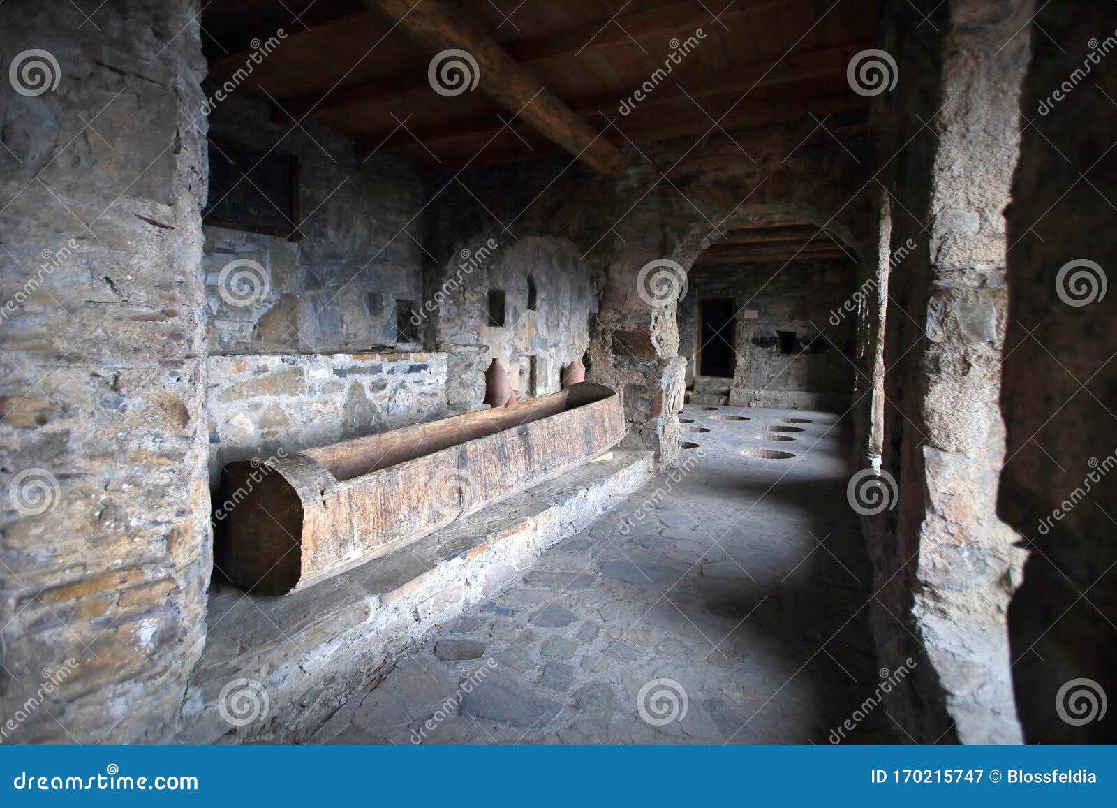 A Wine Cellar in the Bishop`s Palace in Nekresi Monastery, Georgia ...